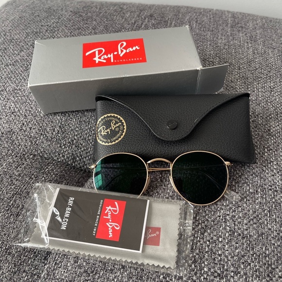 Ray-Ban | Accessories | Rayban Gold Frame Grey Lenses Sunglasses | Poshmark